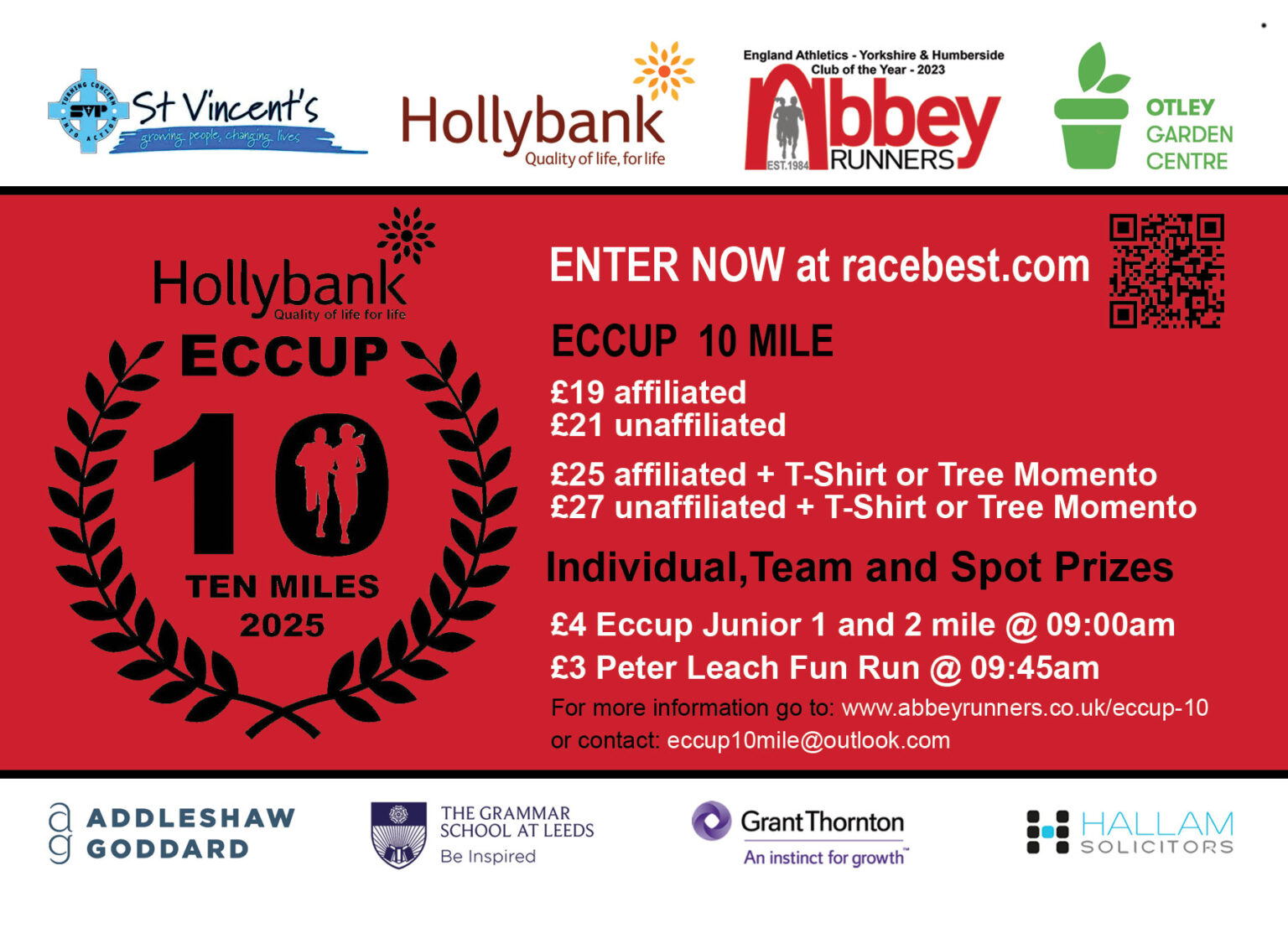 Why enter the Eccup 10? Two weeks to go until the race! - Hollybank Trust